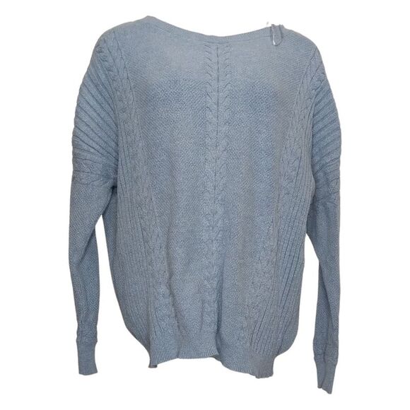 Cyrus | Sweaters | Cyrus Womens Top Plus Sz 3x Denim Cable Stitch ...
